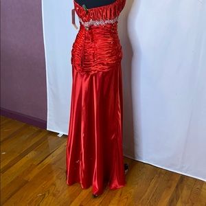 Tiffany Designs | Dresses | Red Satin Gown | Poshmark